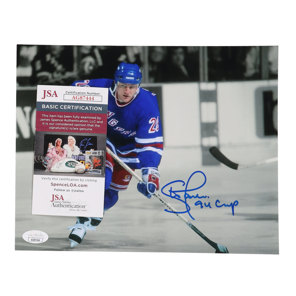 Steve Larmer Signed Rangers 8x10 Photo Inscribed "94 Cup" (JSA ...