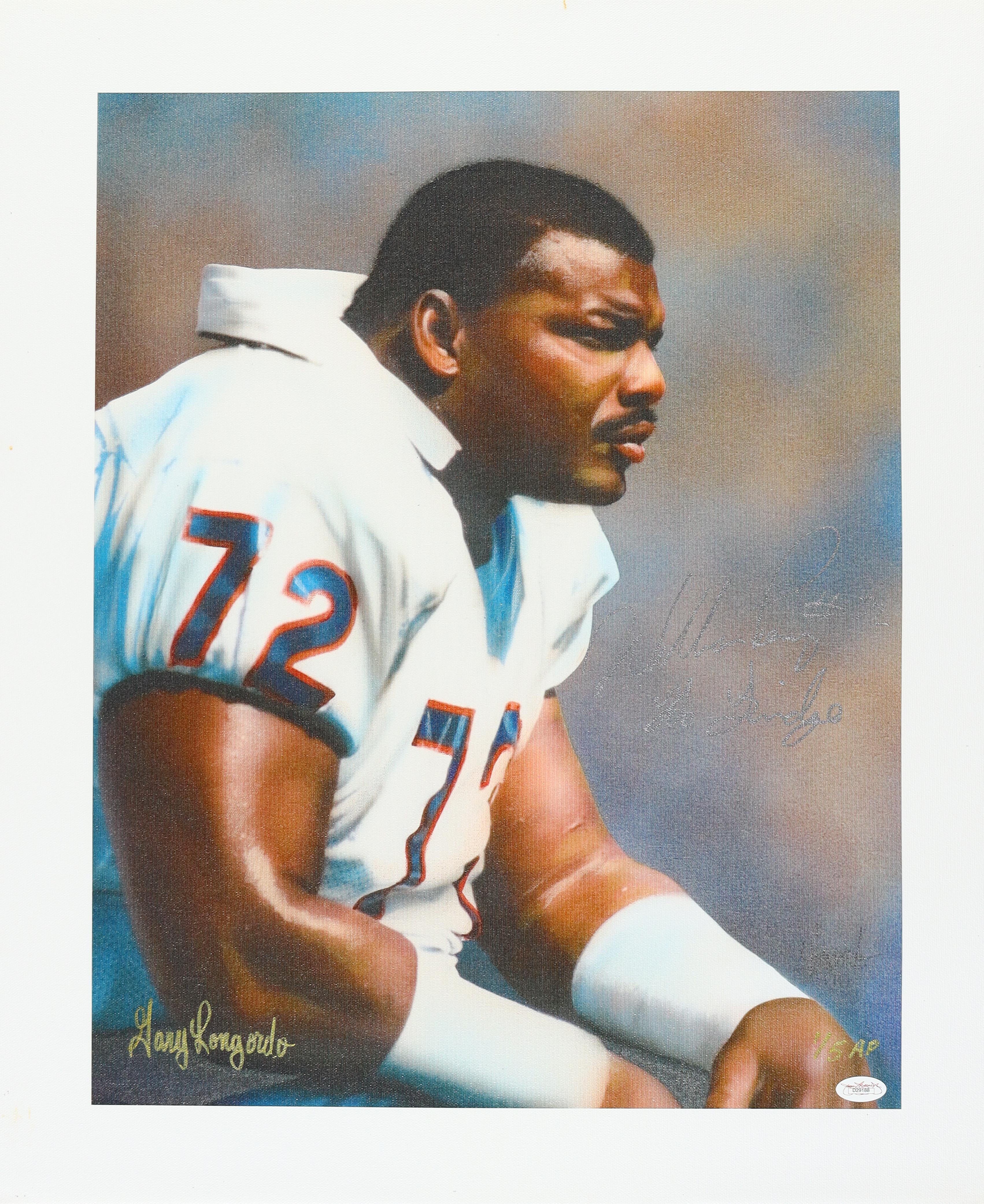 William Perry Signed Gary Longordo Panting on Canvas Inscribed "The ...