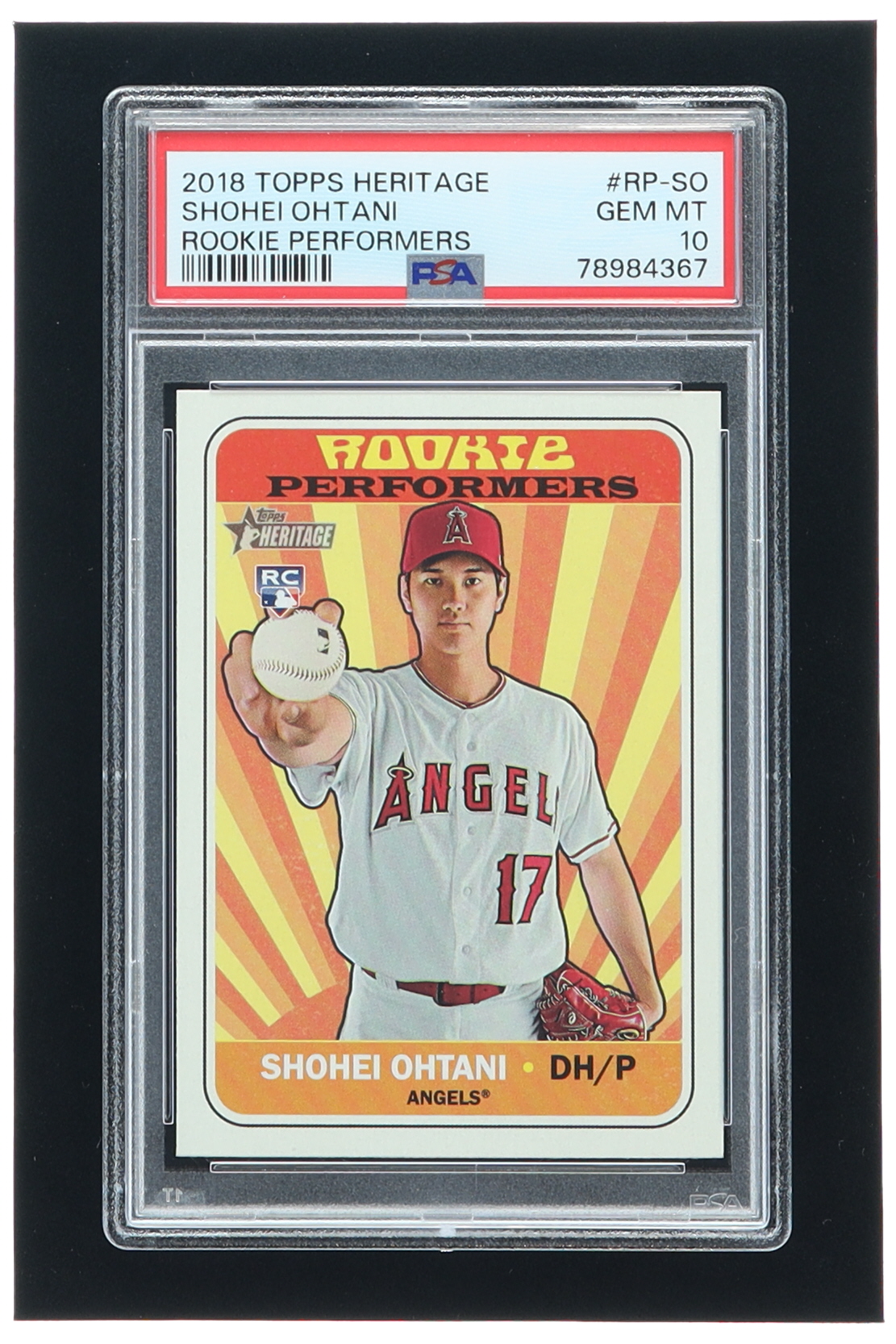 Shohei Ohtani 2018 Topps Heritage Rookie Performers #RPSO RC (PSA 10 ...