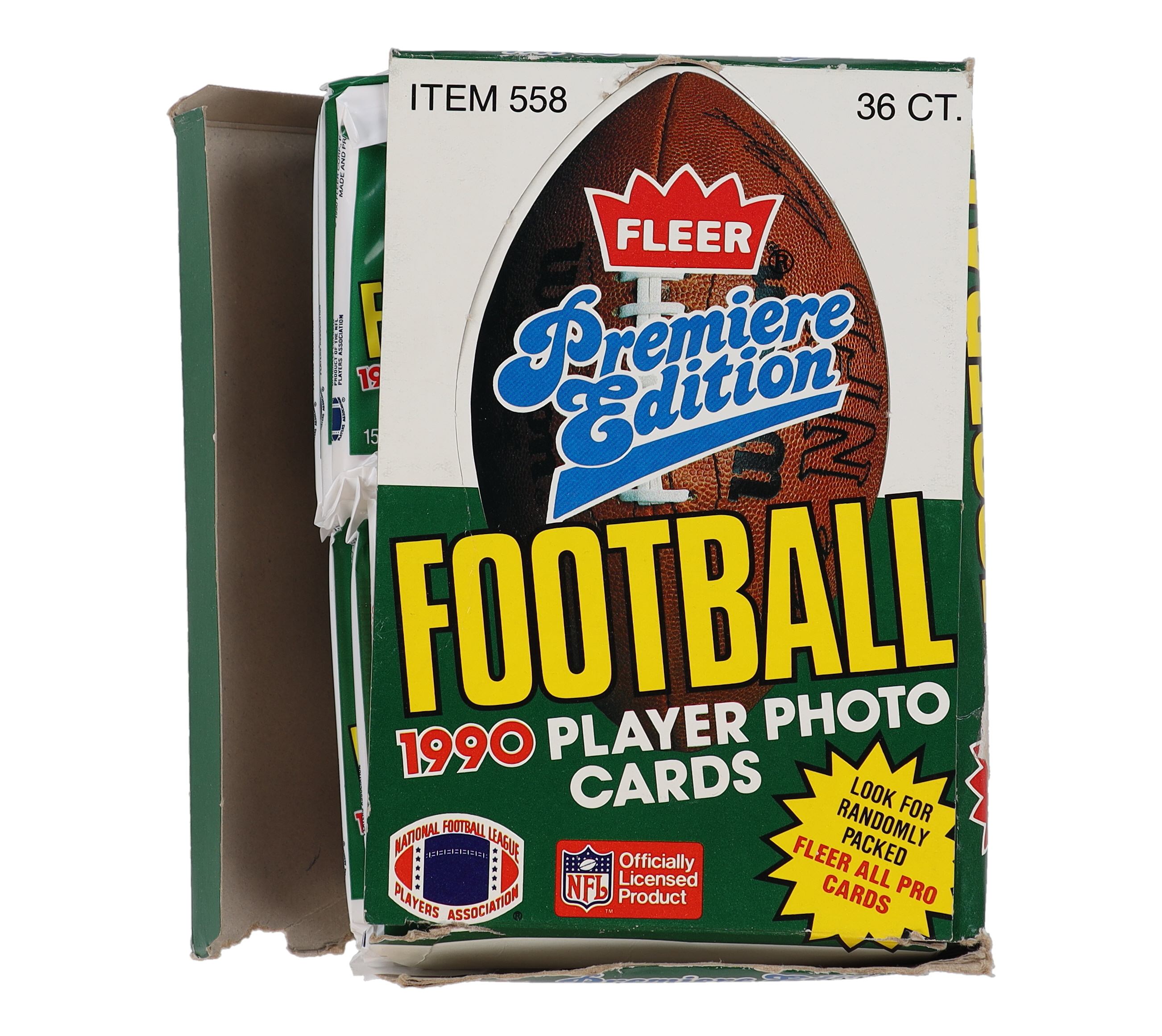 1990 Fleer Premiere Edition Football Wax Box with (36) Packs | Pristine ...