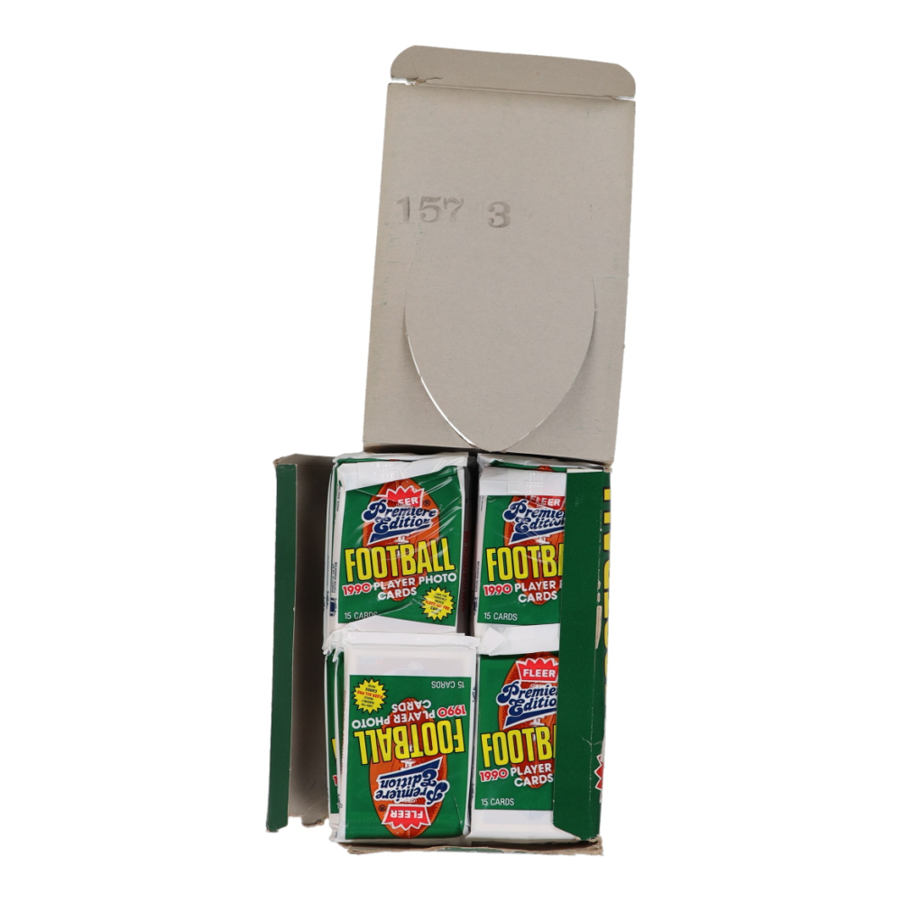 1990 Fleer Premiere Edition Football Wax Box With (36) Packs | Pristine