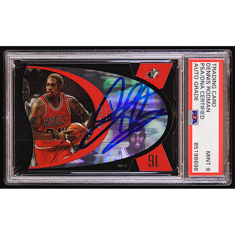 Dennis Rodman Signed 1997 SPx #6 (PSA | Autograph Graded PSA 9 ...