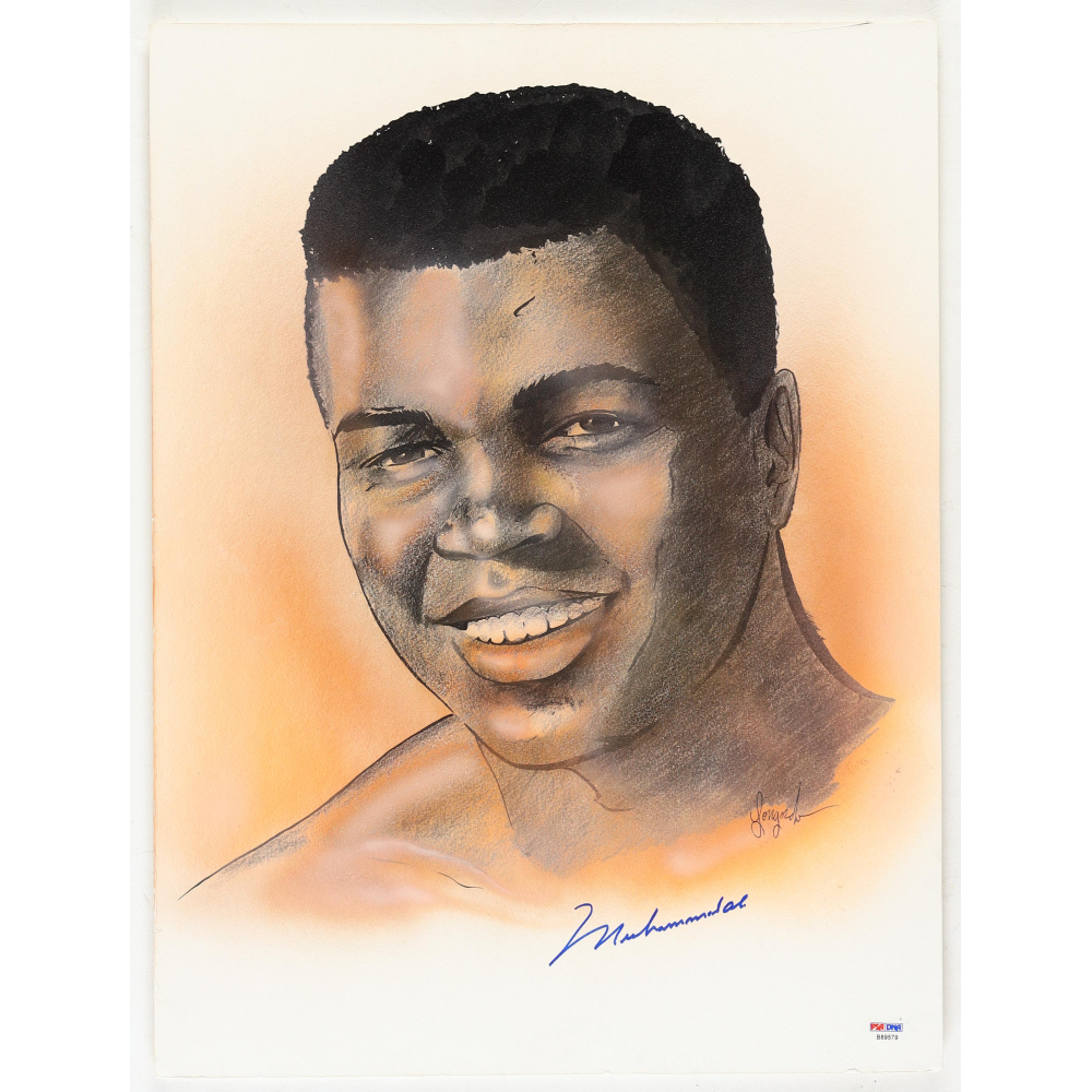 Muhammad Ali & Gary Longordo Signed Artwork on Board By Artist Gary ...