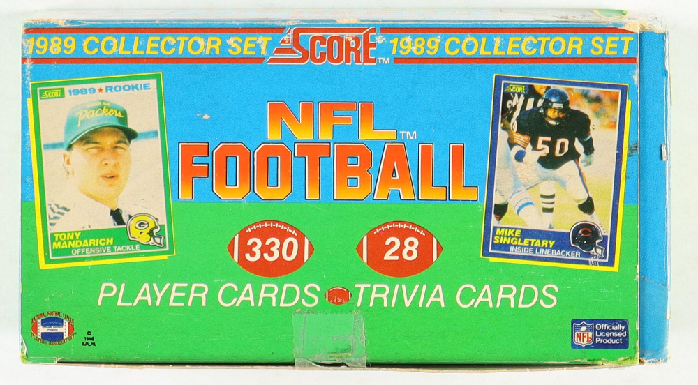 1989 Score Football Complete Set of (338) Cards with Barry Sanders #257 ...
