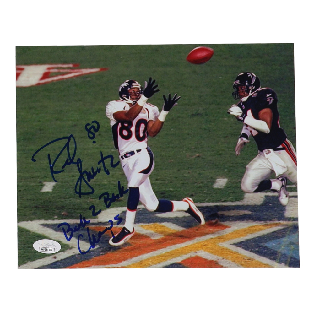 Rod Smith Signed Broncos 8x10 Photo Inscribed "Back To Back Champs ...