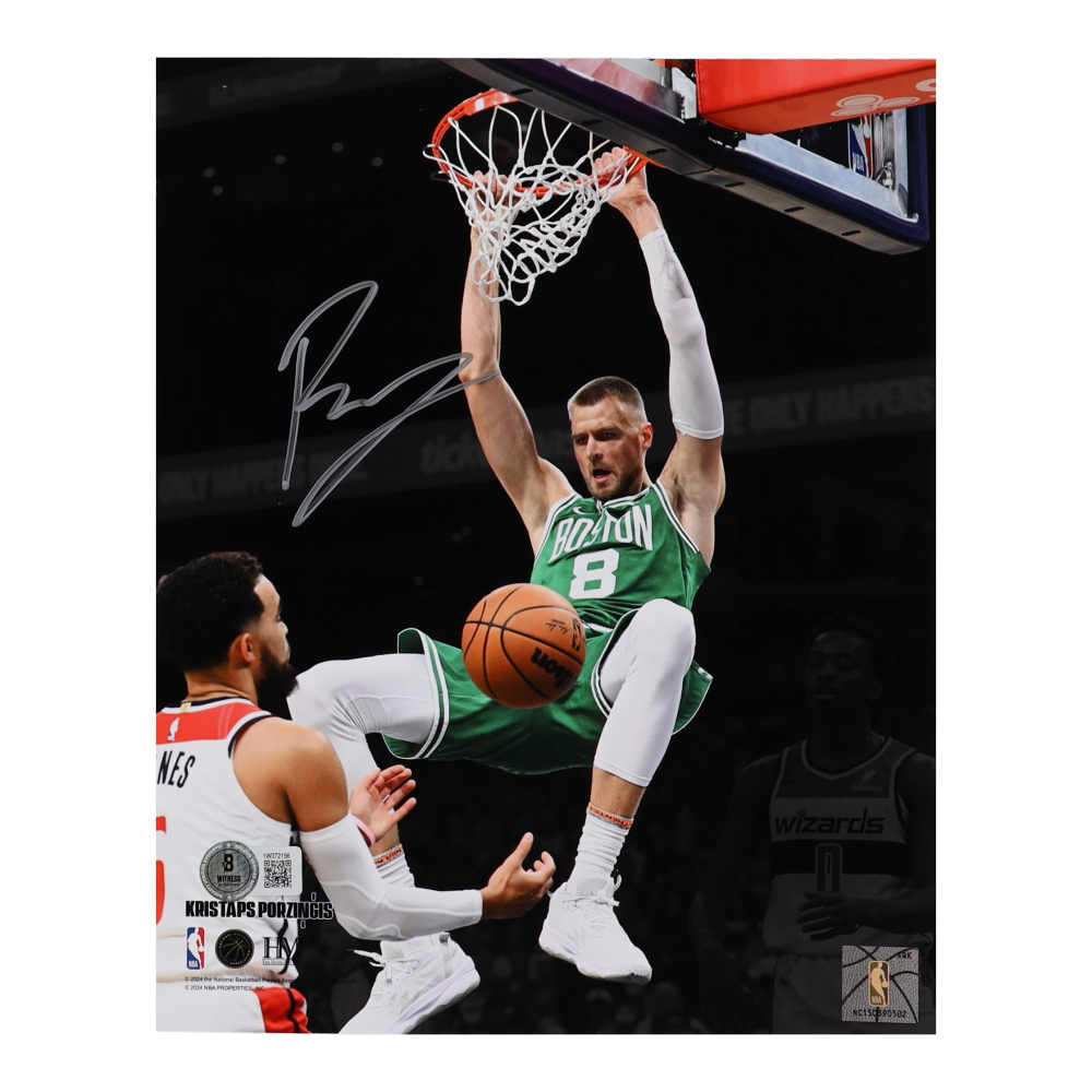 Kristaps Porzingis Signed Celtics 8x10 Photo (Beckett) | Pristine Auction