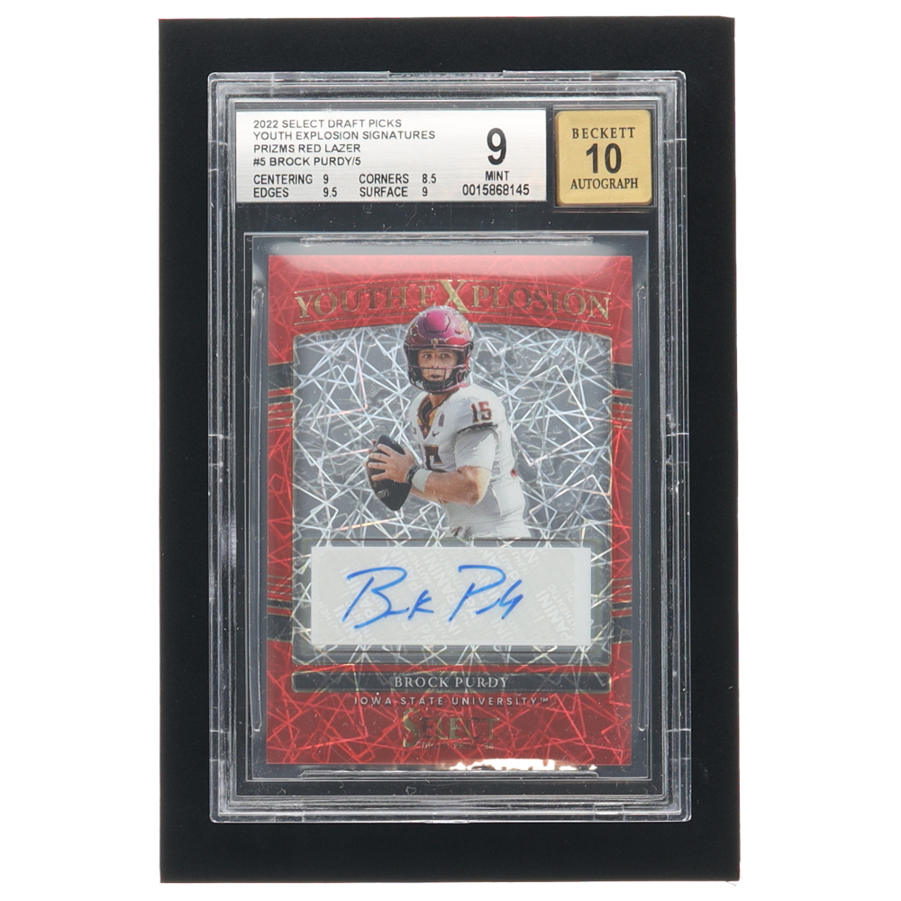 Brock Purdy 2022 Select Draft Picks Youth Explosion Signatures Prizms ...
