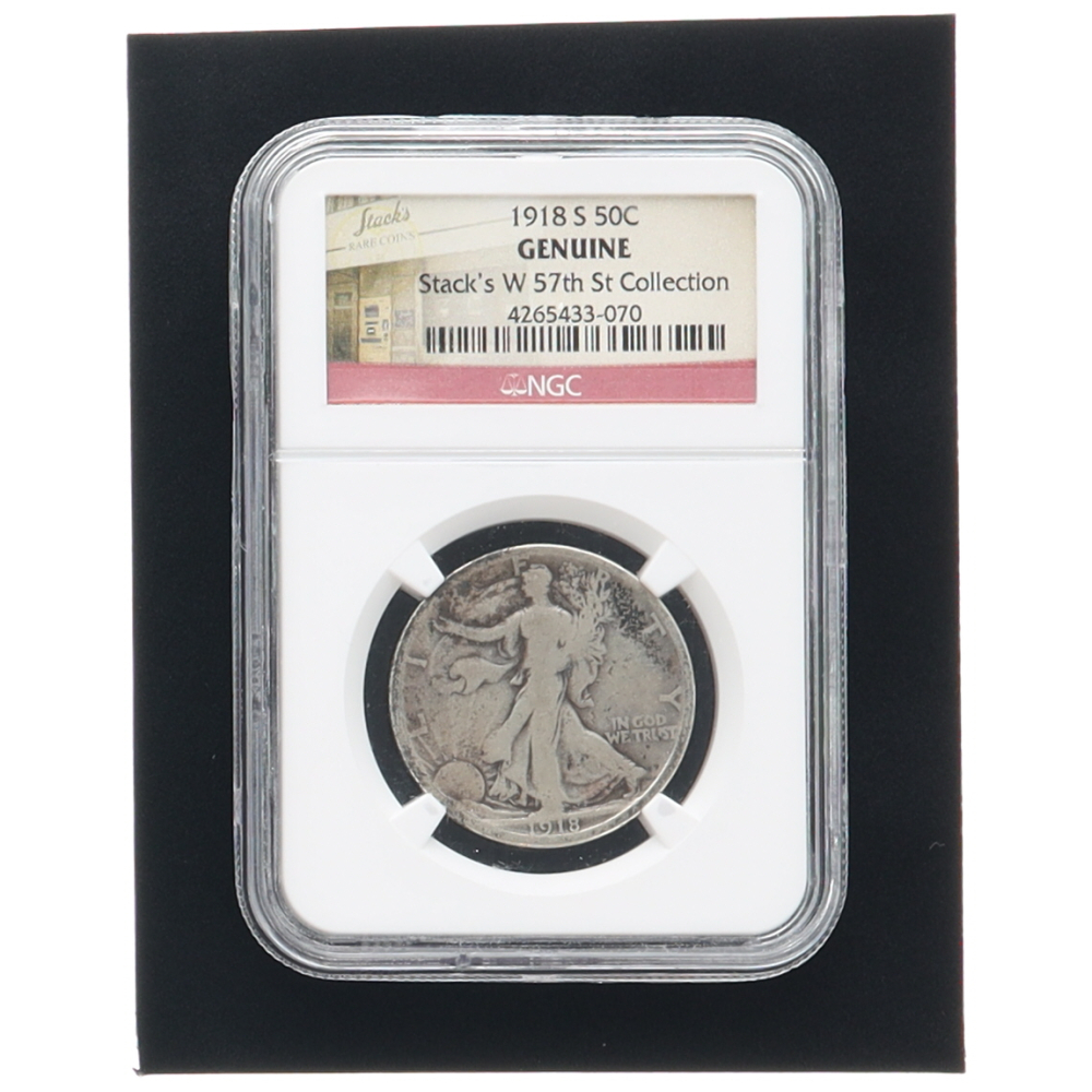 1918-S Walking Liberty Silver Half Dollar - Stack's W 57th St. Collection (NGC GENUINE ...