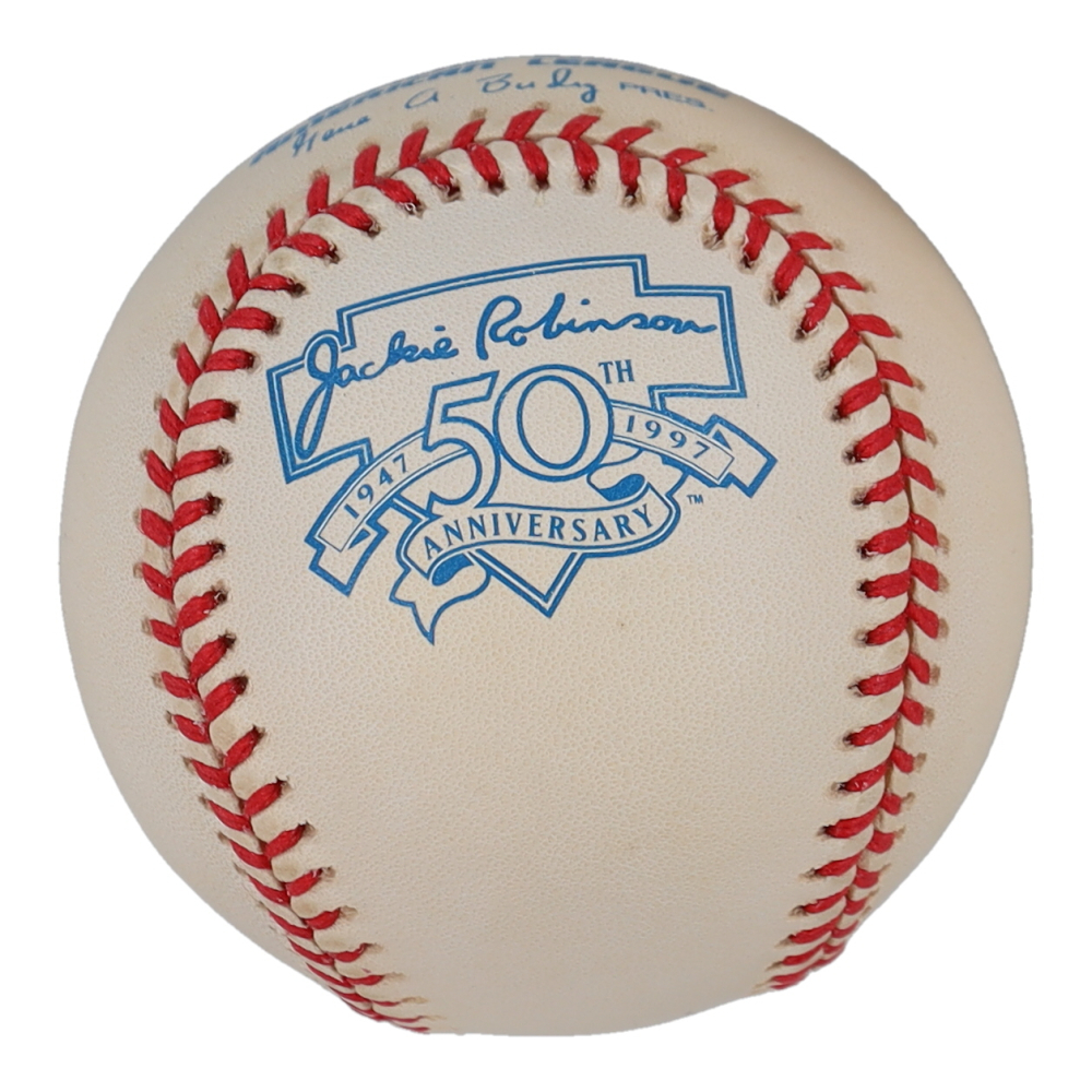 Jackie Robinson 50th Anniversary Logo OAL Baseball | Pristine Auction