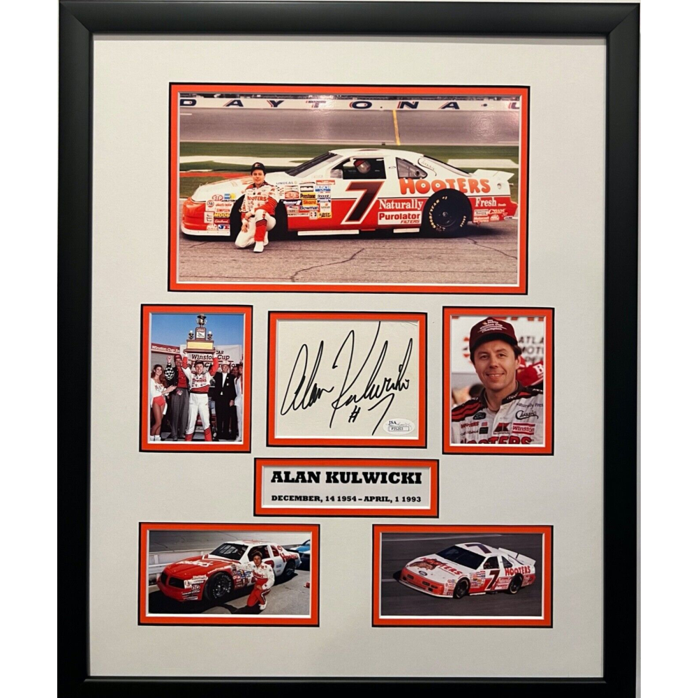 Alan Kulwicki Signed 18x22 Custom Photo Display (JSA) | Pristine Auction