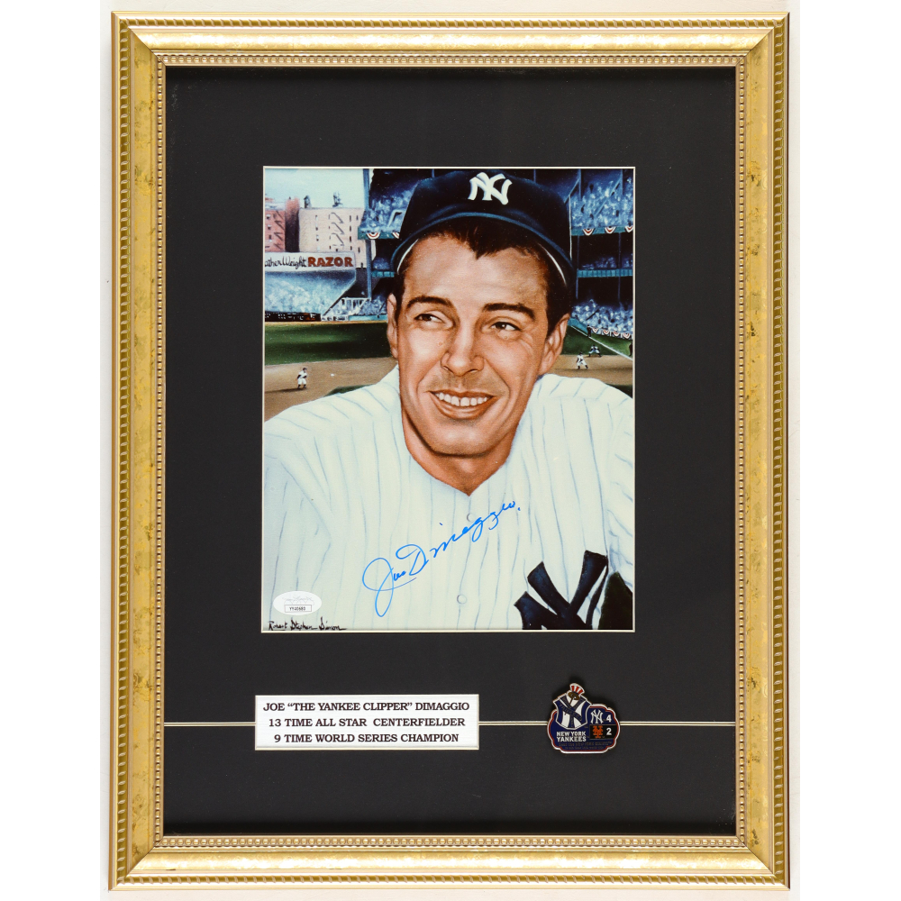 Joe DiMaggio Signed Custom Framed Robert Stephon Simon Art Print (JSA ...