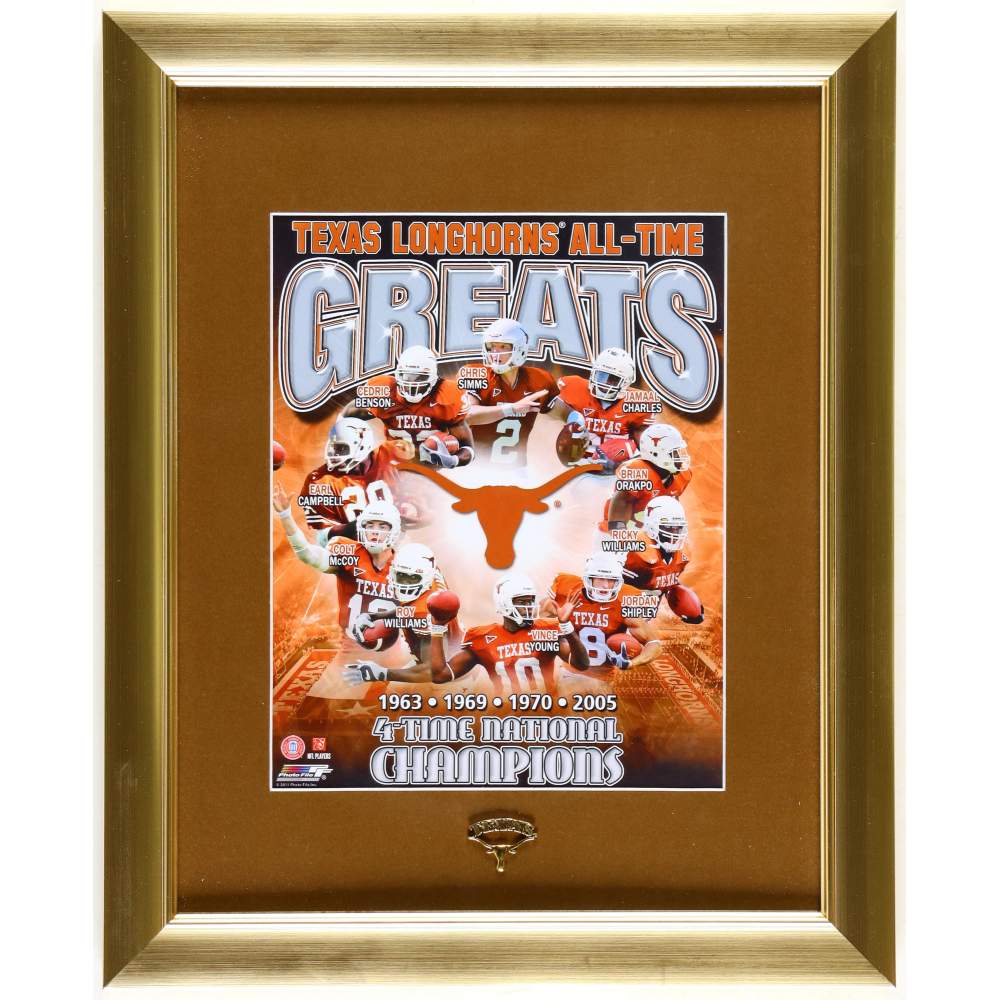 Texas Longhorns 4x National Champions Custom Framed Photo Display With ...