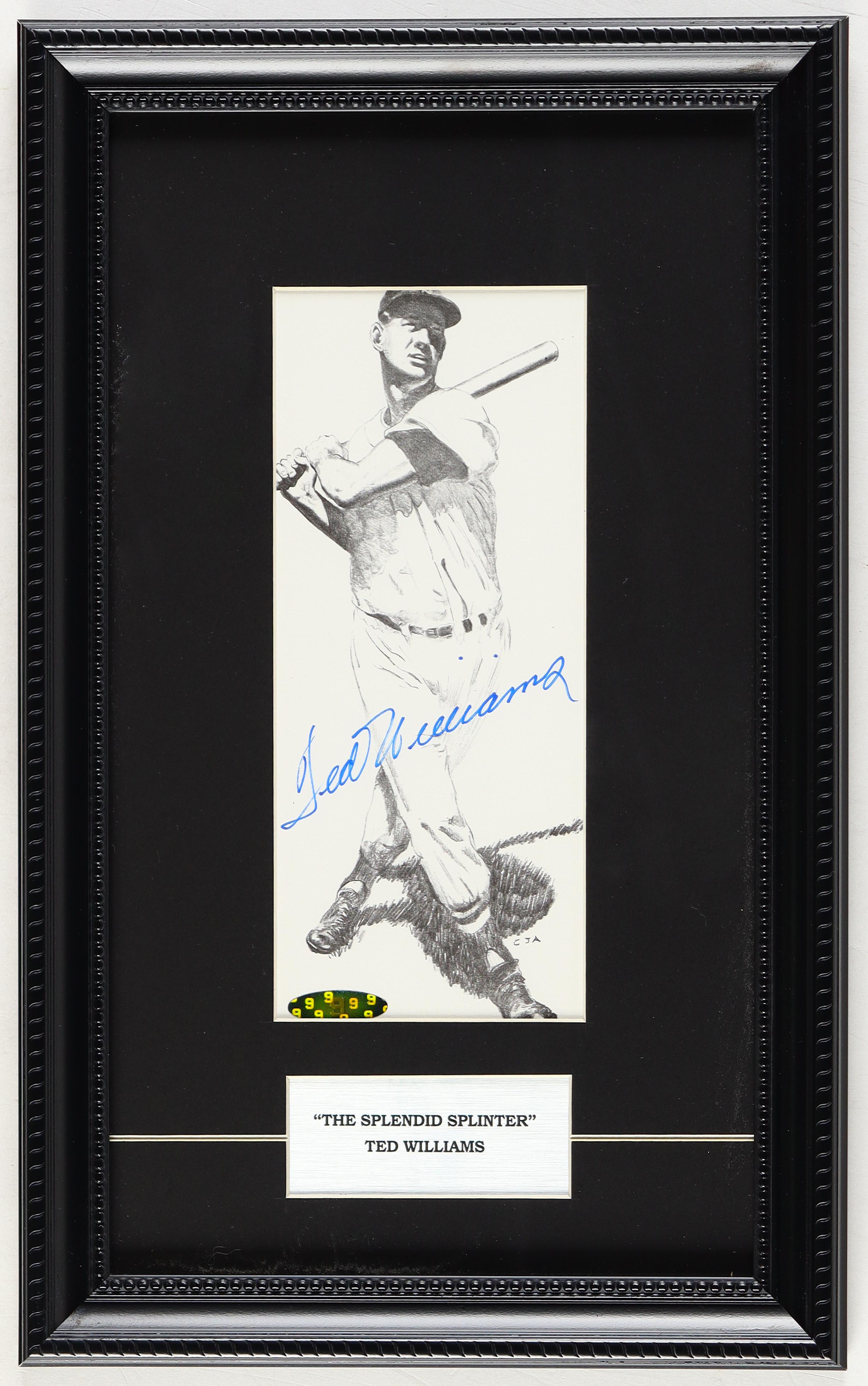 Ted Williams Signed Custom Framed Photo Display (Williams) | Pristine ...