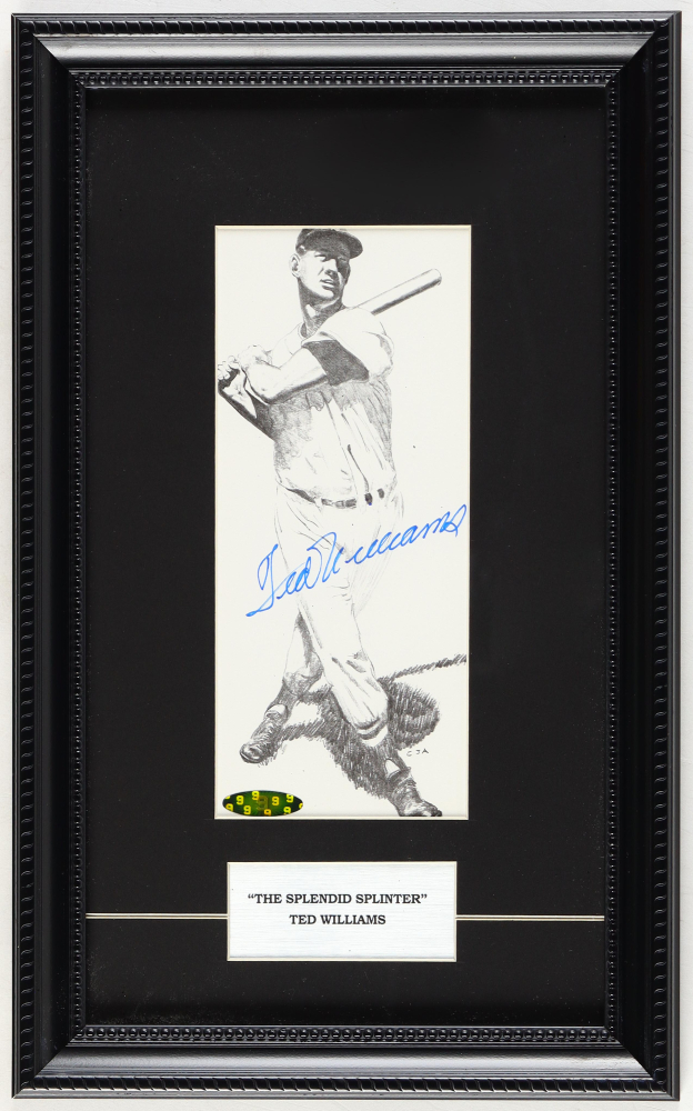 Ted Williams Signed Custom Framed Photo Display (Williams) | Pristine ...