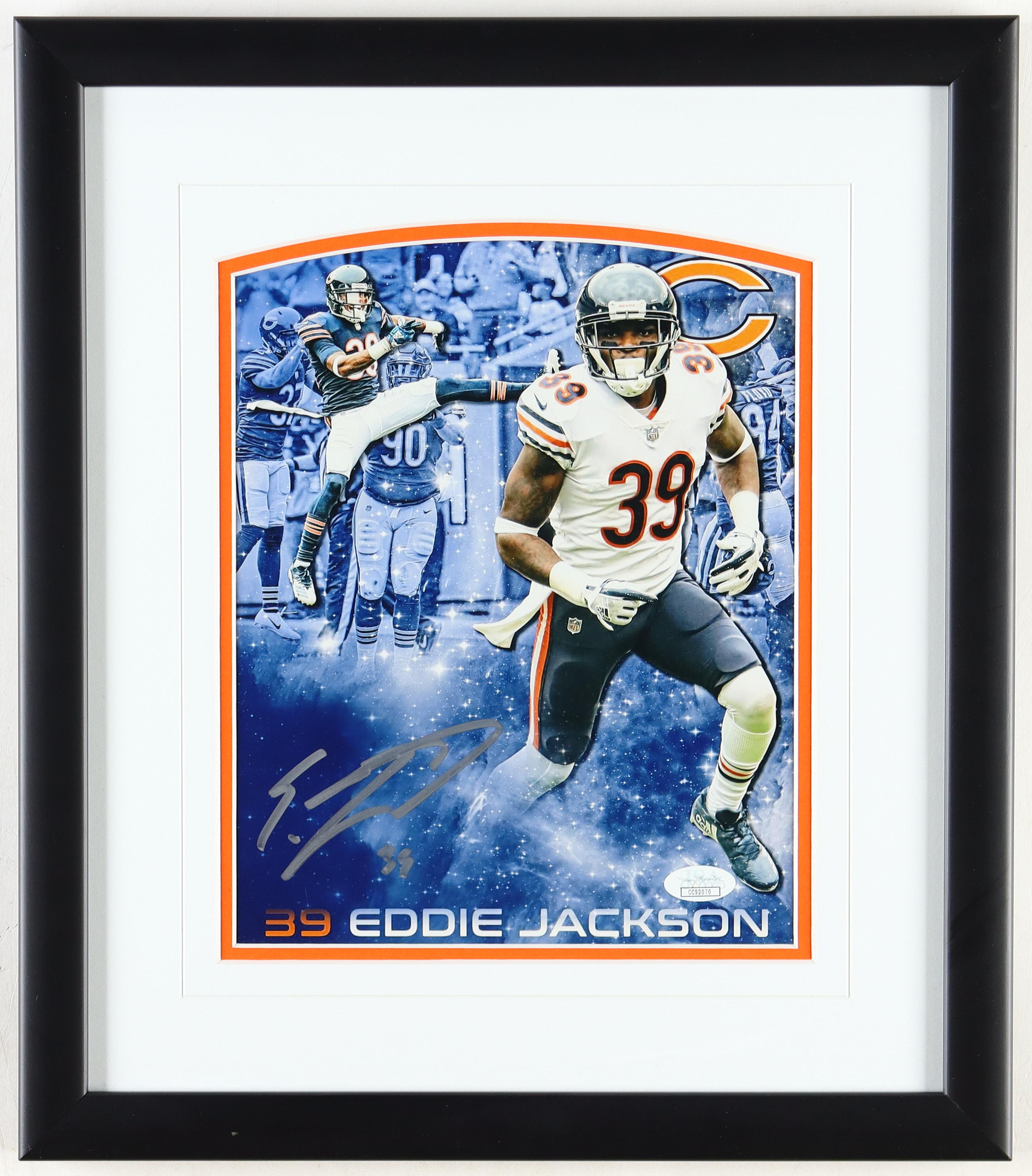 Eddie Jackson Signed Bears Custom Framed Photo (JSA) | Pristine Auction