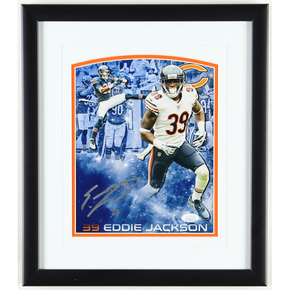 Eddie Jackson Signed Bears Custom Framed Photo (JSA) | Pristine Auction