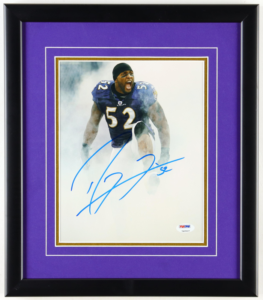 Ray Lewis Signed Ravens Custom Framed Photo Display (PSA) | Pristine ...