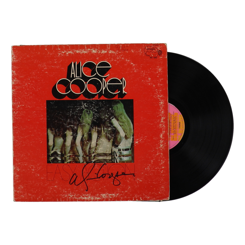 Alice Cooper Signed "Easy Action" Vinyl Record Album (Beckett ...