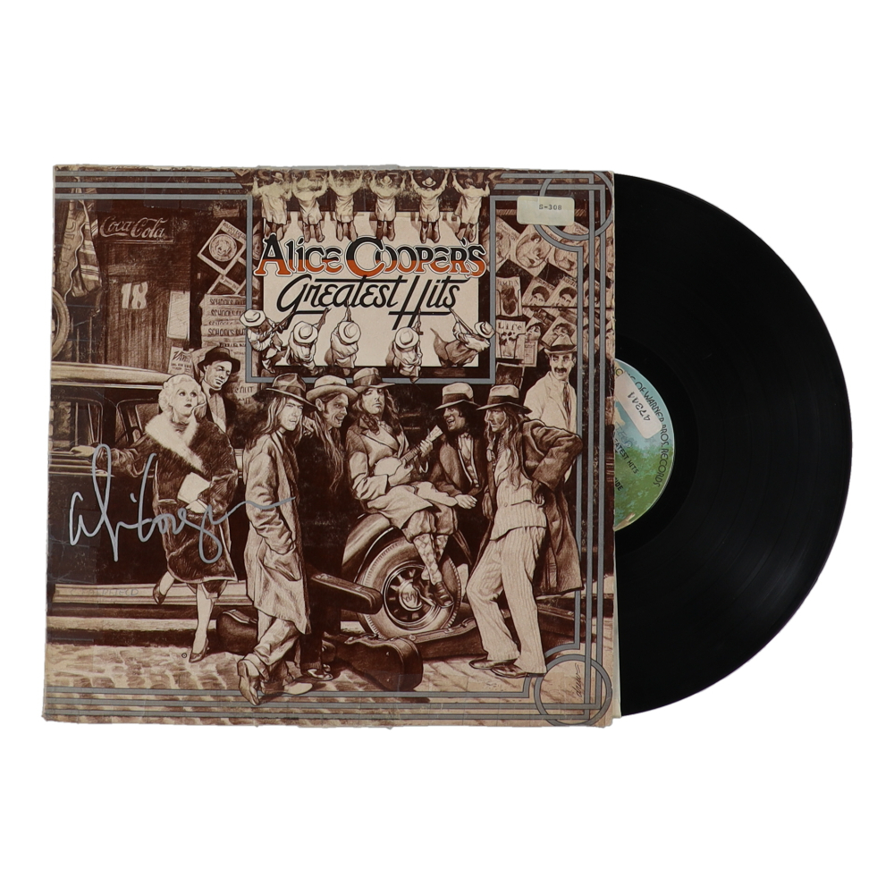 Alice Cooper Signed "Greatest Hits" Vinyl Record Album (Beckett ...