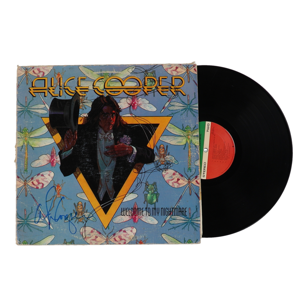 Alice Cooper Signed "Welcome to my Nightmare" Vinyl Record Album ...