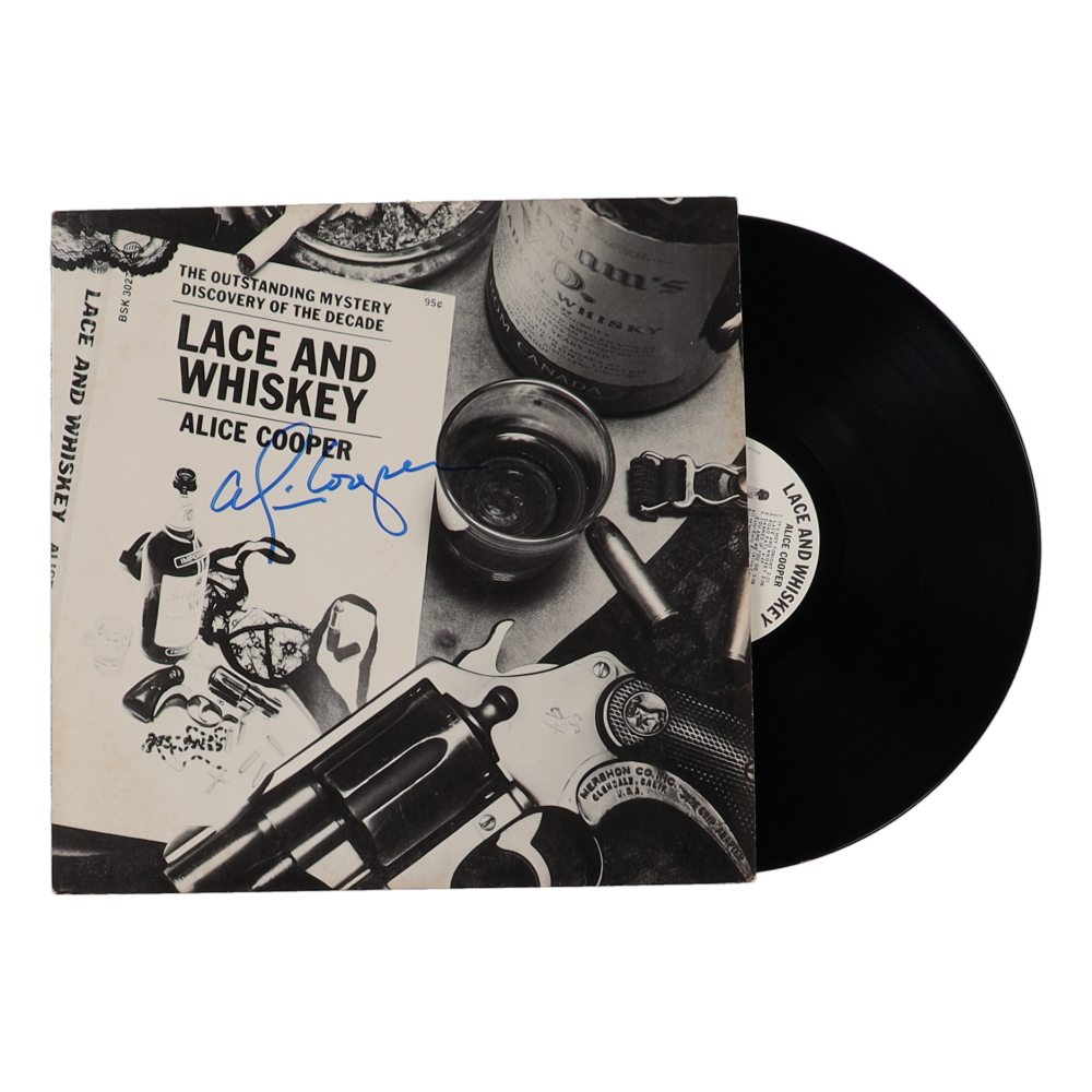Alice Cooper Signed "Lace and Whiskey" Vinyl Record Album (Beckett ...