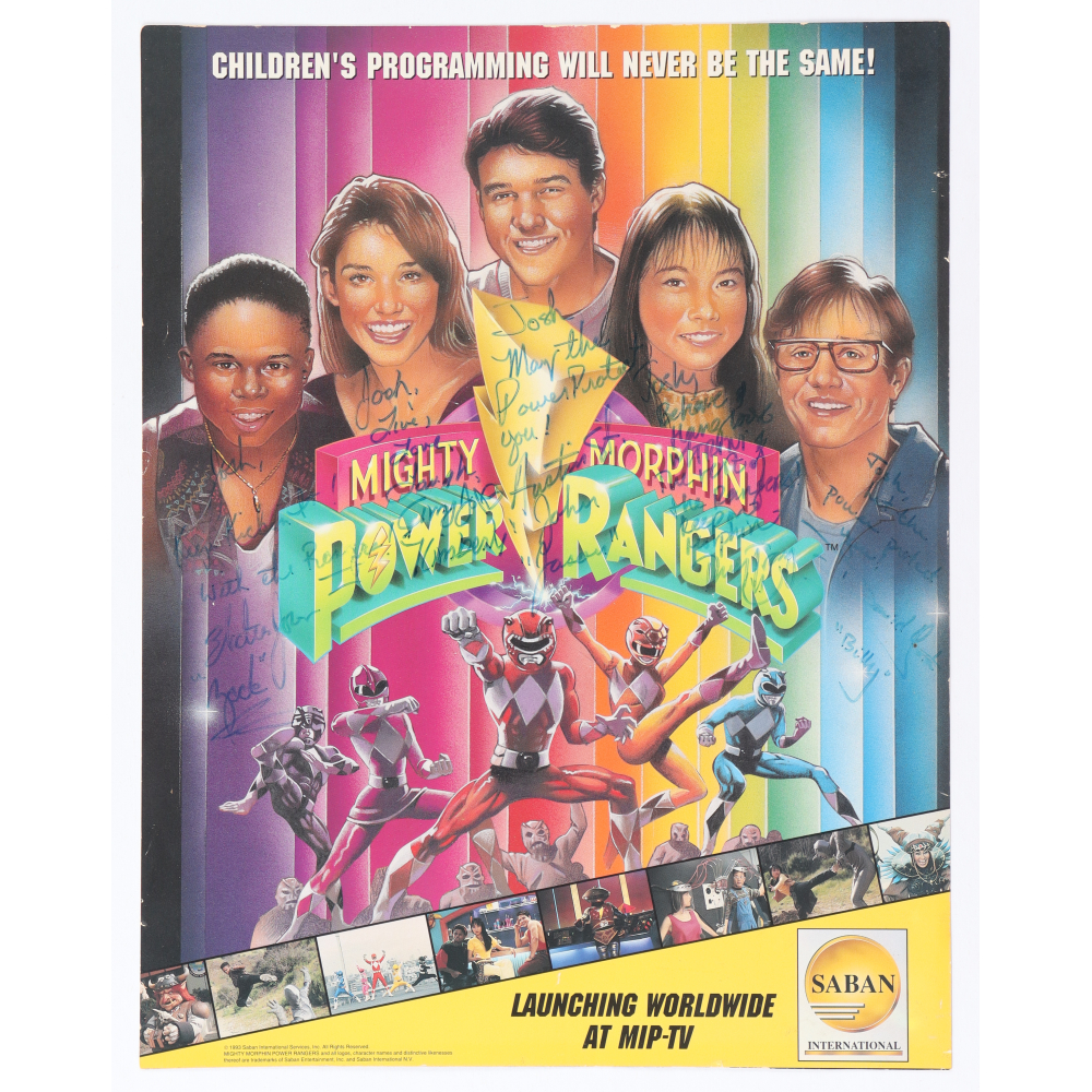 "Mighty Morphin Power Rangers" 11x14 Photo Signed and inscribed By The ...