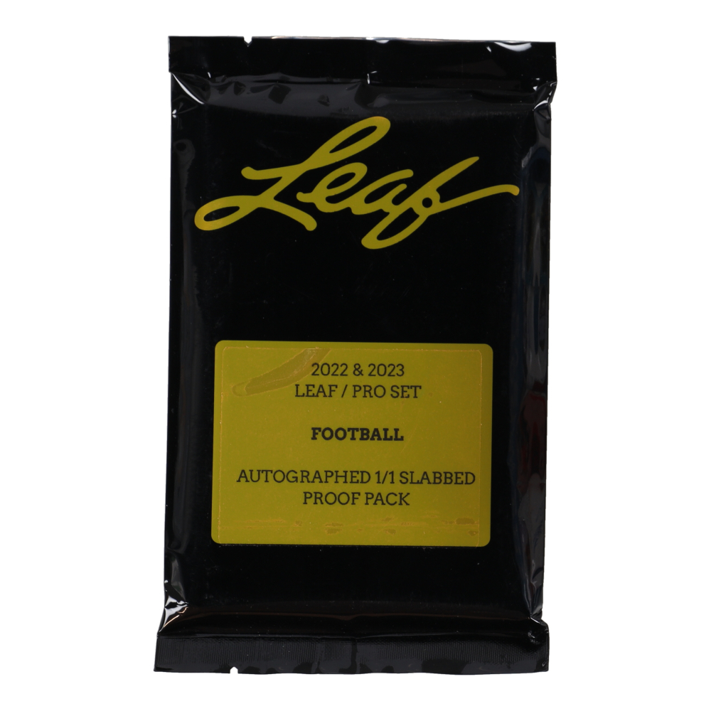 2022-23 Leaf / Pro Set Football Slabbed Autographed #1/1 Proof Pack ...
