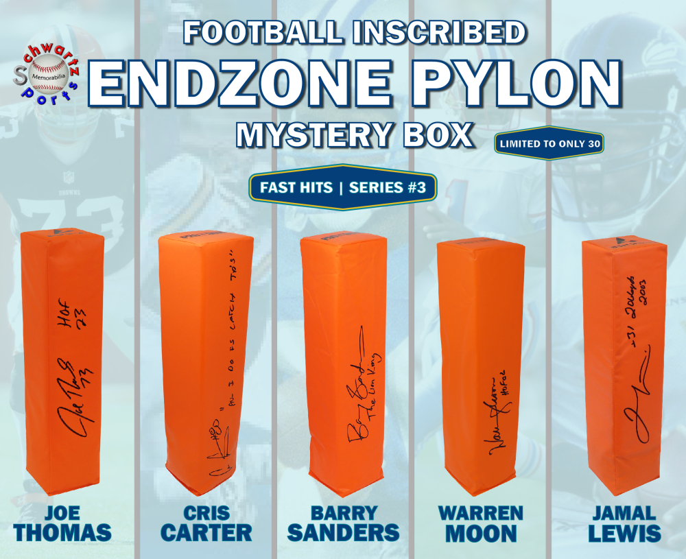 INSCRIBED & Signed Football Endzone Pylon Mystery Box – FAST HITS ...