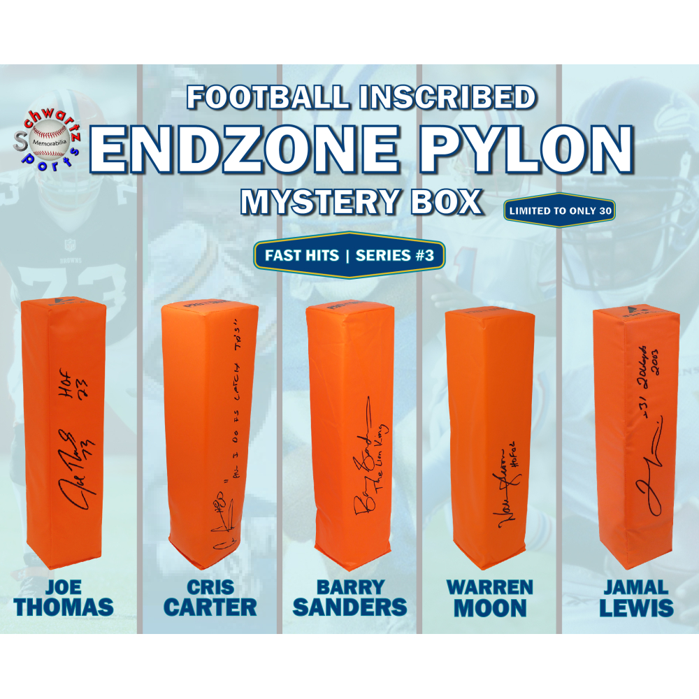 INSCRIBED & Signed Football Endzone Pylon Mystery Box – FAST HITS ...