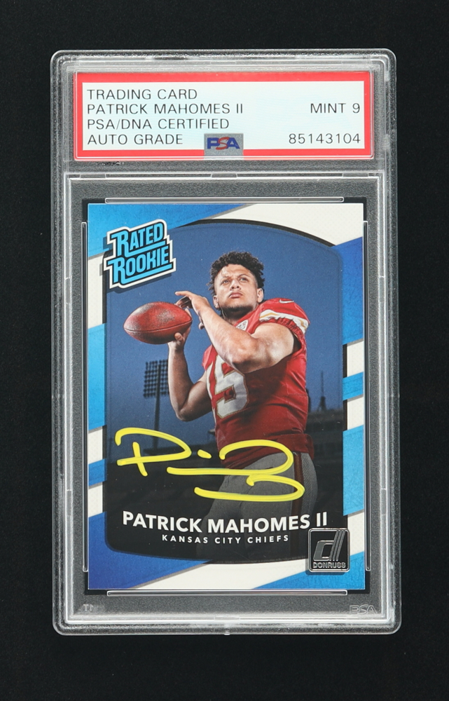 Patrick Mahomes II Signed 2017 Donruss #327 RR RC (PSA | Autograph ...