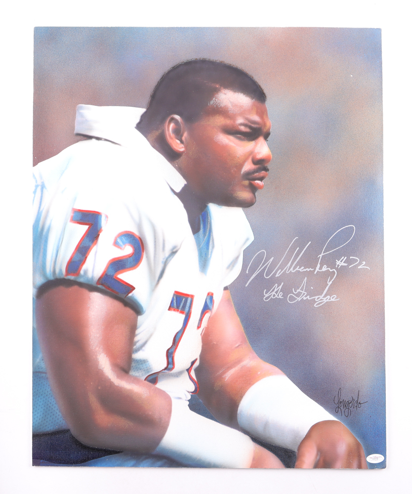 William Perry Signed Bears Gary Longordo Panting on Canvas Inscribed ...