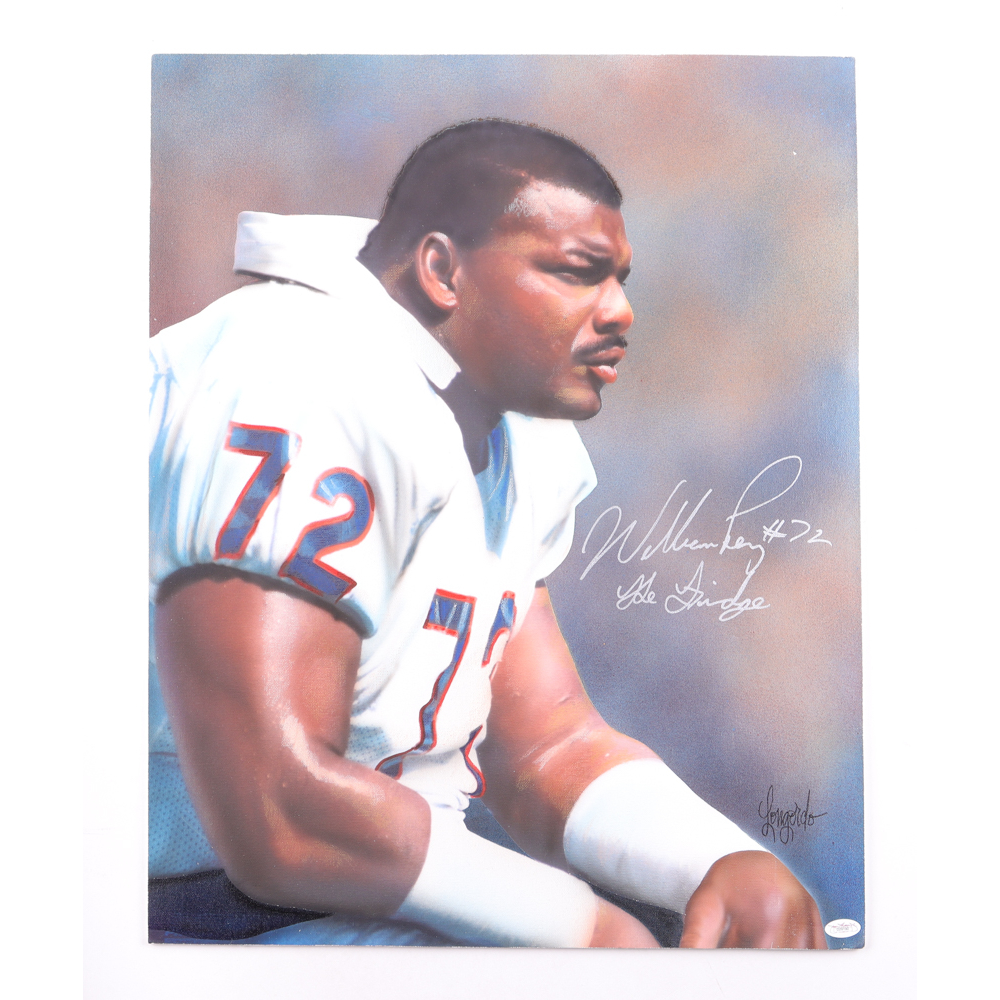 William Perry Signed Bears Gary Longordo Panting on Canvas Inscribed ...
