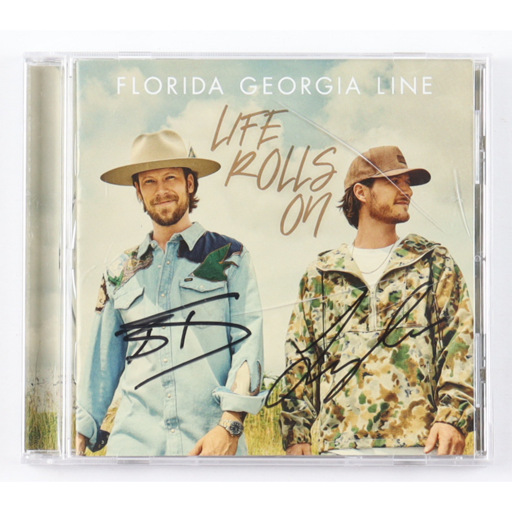 Tyler Hubbard & Brian Kelley Signed Florida Georgia Line "Life Rolls On ...