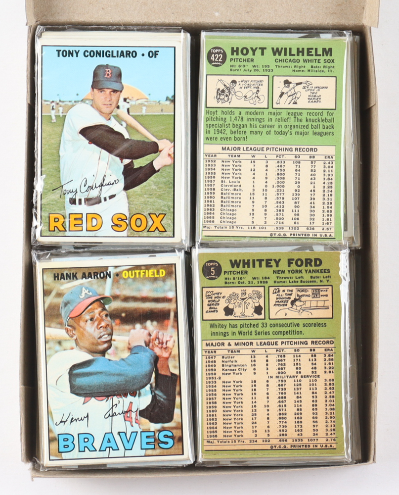 1967 Topps Baseball Cello Fun Pack Vending Box With (20) Packs