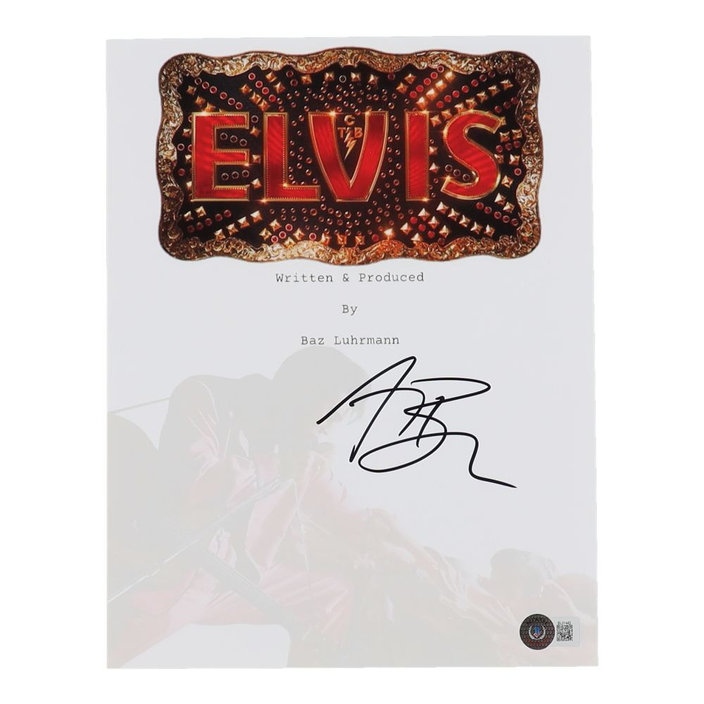 Austin Butler Signed "Elvis" Movie Script Cover Photo (Beckett ...