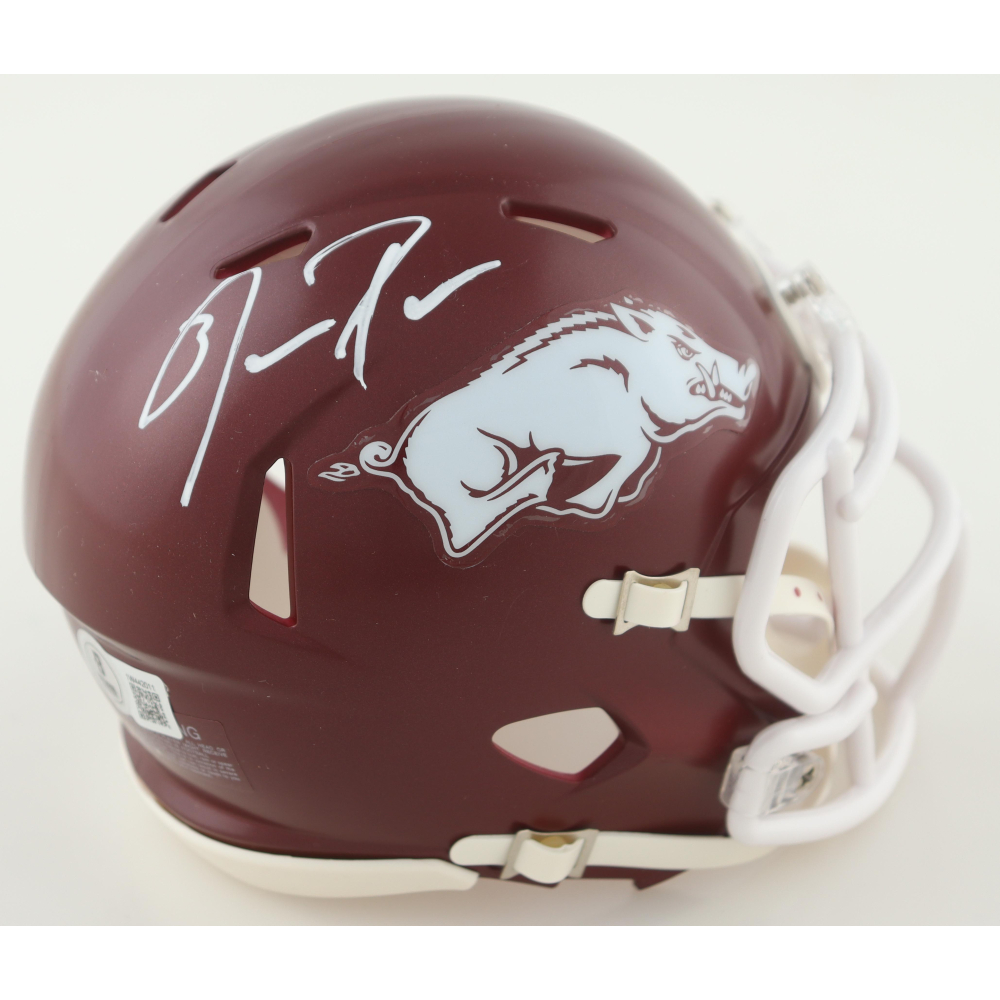 Jason Peters Signed Arkansas Razorbacks Speed Mini Helmet (Beckett ...