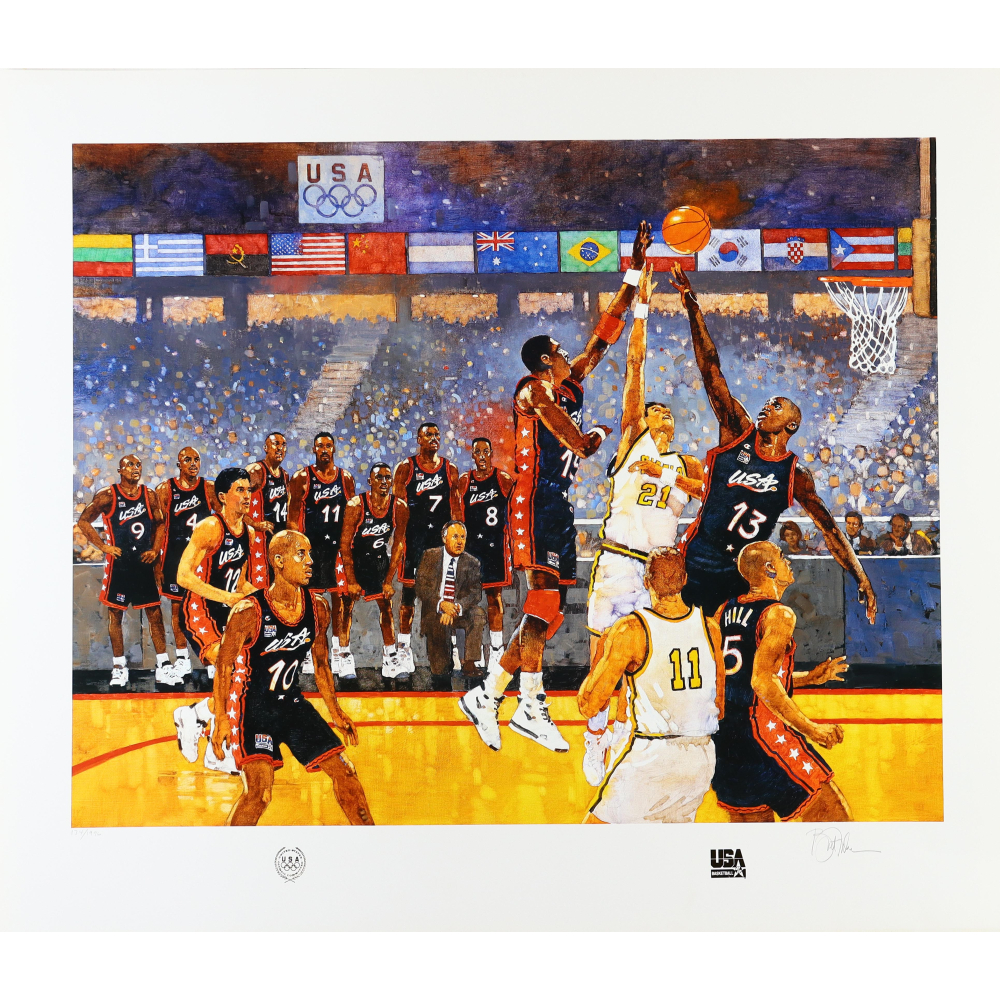Bart Forbes 1996 "Dream Team" Team USA Basketball LE Print Signed by ...