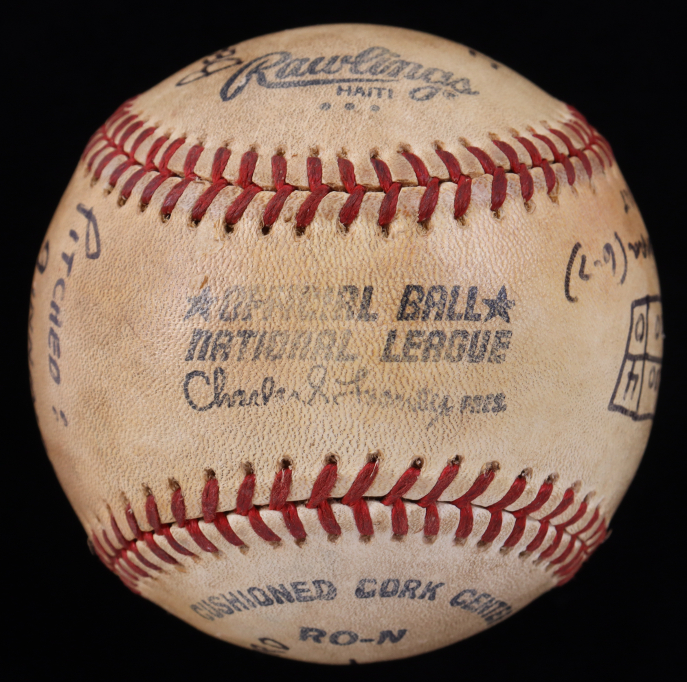 Bert Blyleven Game-Used Hand-Written Stat Baseball from 1978 for 7th ...