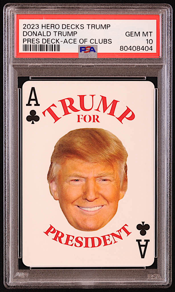 Donald Trump 2023 Hero Decks Presidential Edition Playing Card (PSA 10 ...
