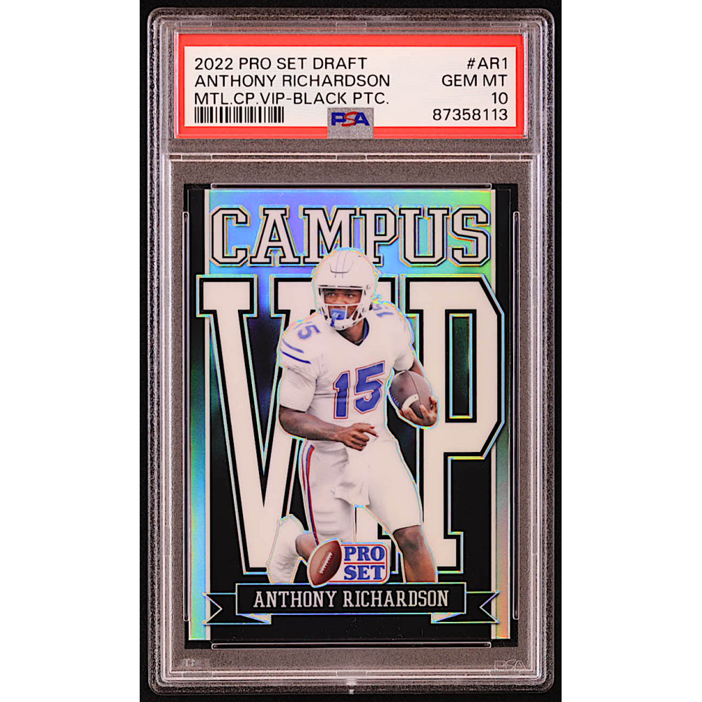 Anthony Richardson 2022 Leaf Pro Set Metal Draft Prospects Campus VIP ...