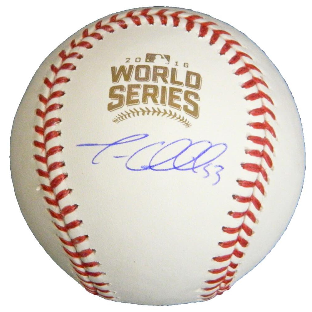 Trevor Cahill Signed 2016 World Series Logo Baseball (Schwartz ...