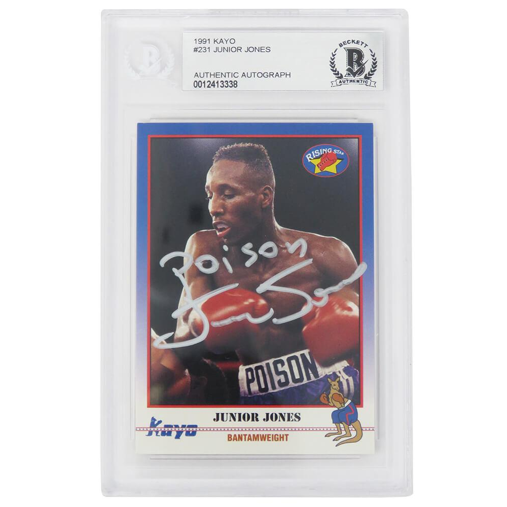 Junior Jones Signed 1991 Kayo #231 Inscribed "Poison" (BGS) | Pristine ...
