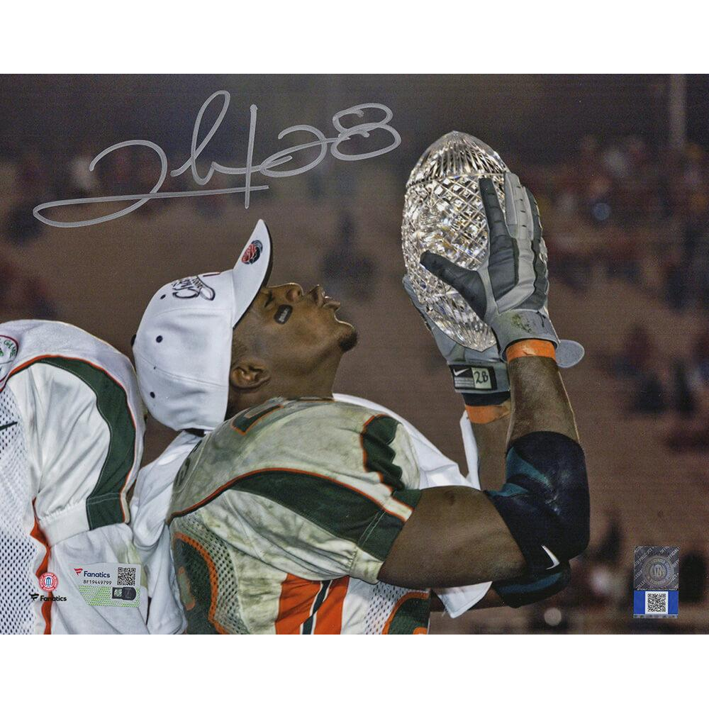 Clinton Portis Signed Miami Hurricanes 8x10 Photo (Fanatics) | Pristine ...