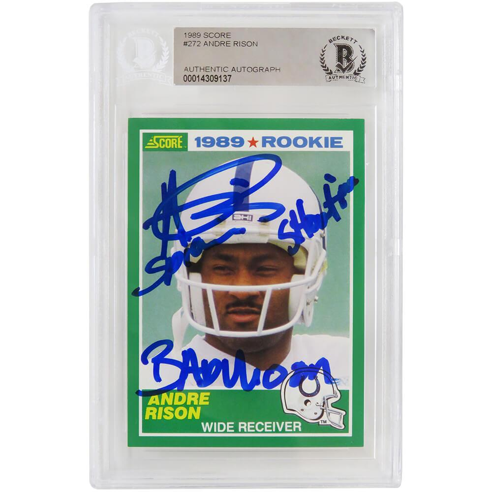 Andre Rison Signed 1989 Score #272 RC Inscribed "Bad Moon" & "Showtime ...