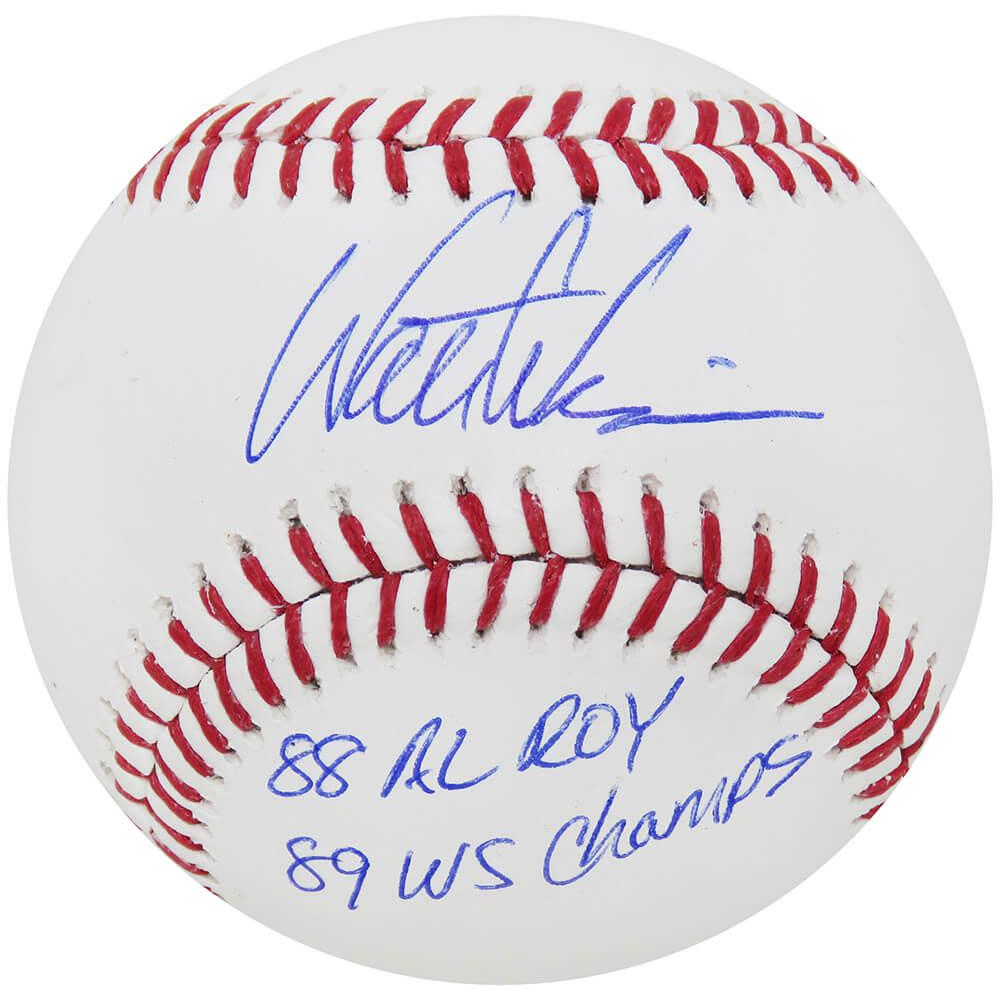Walt Weiss Signed OML Baseball Inscribed "88 AL ROY" & "89 WS Champs ...