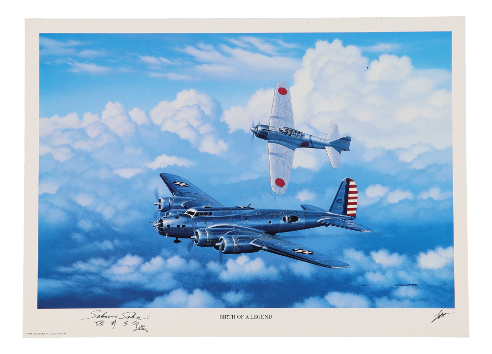 Saburo Sakai Signed "Birth of a Legend" 11x16 Stan Stokes Lithograph ...