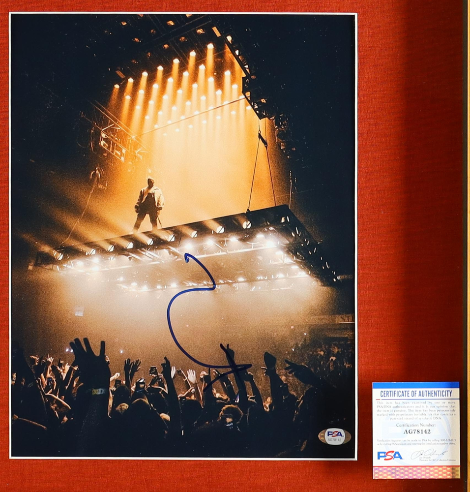 Kanye West Signed Custom Framed Photo Display With "Saint Pablo" Tour ...