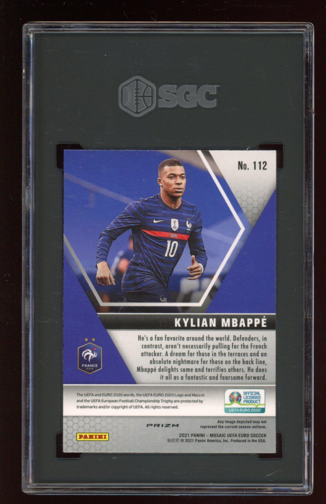 Kylian Mbappe 2020-21 Panini Mosaic UEFA Euro Mosaic Reactive Gold #112 ...