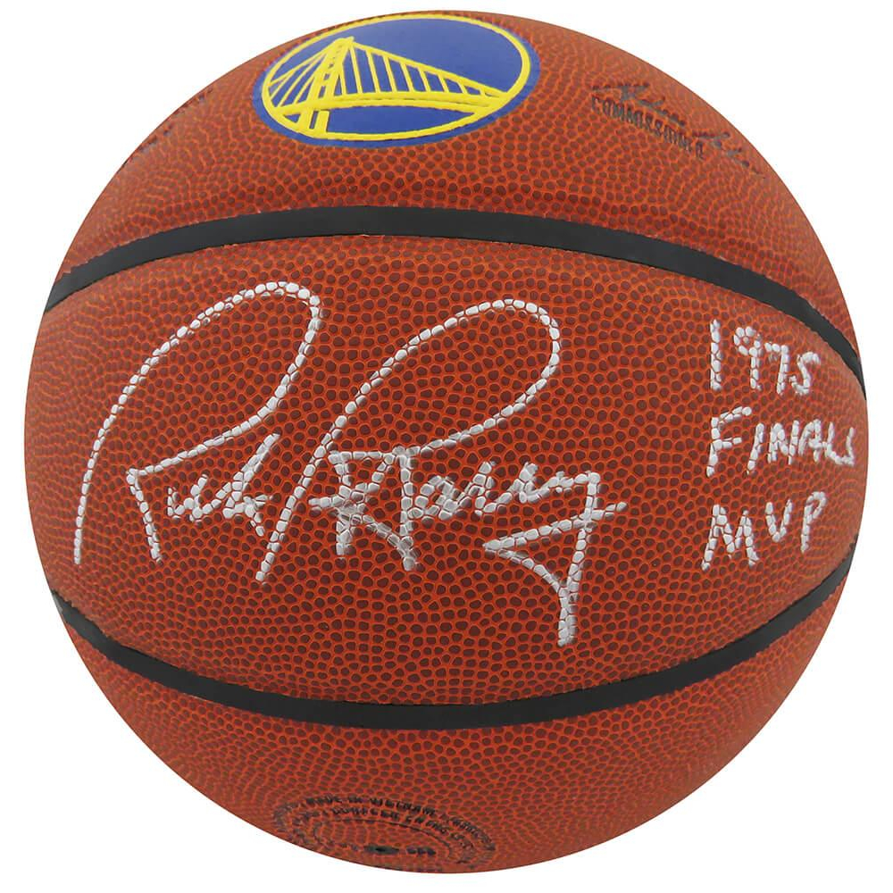 Rick Barry Signed Warriors Logo NBA Game Ball Series Basketball ...