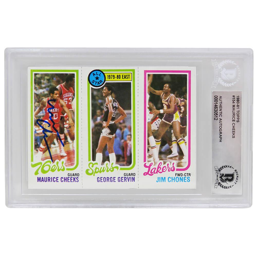 Maurice Cheeks Signed 1980-81 Topps #154 Maurice Cheeks #178 / George ...